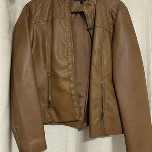 Baccini | Jackets & Coats | Nwot Baccini Brown Leather Jacket | Poshmark